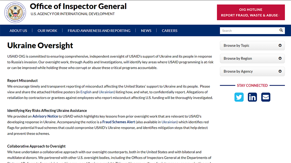 Ukraine Oversight - Oversight